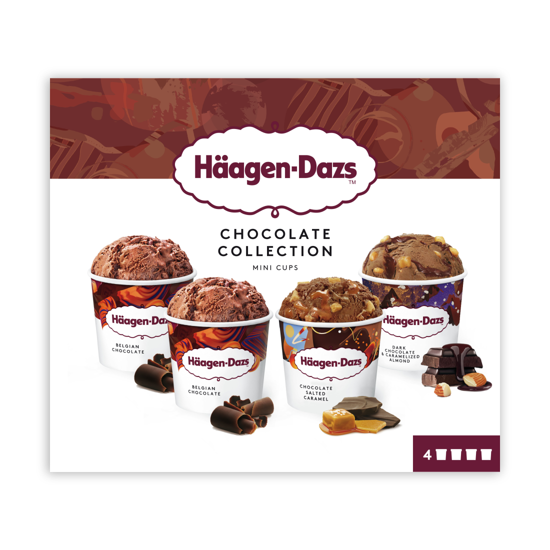 Chocolate Ice Cream Minicup Multipack - Häagen-Dazs
